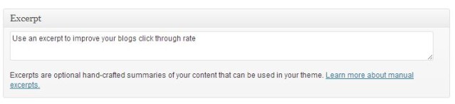 Reasons to write blog excerpts